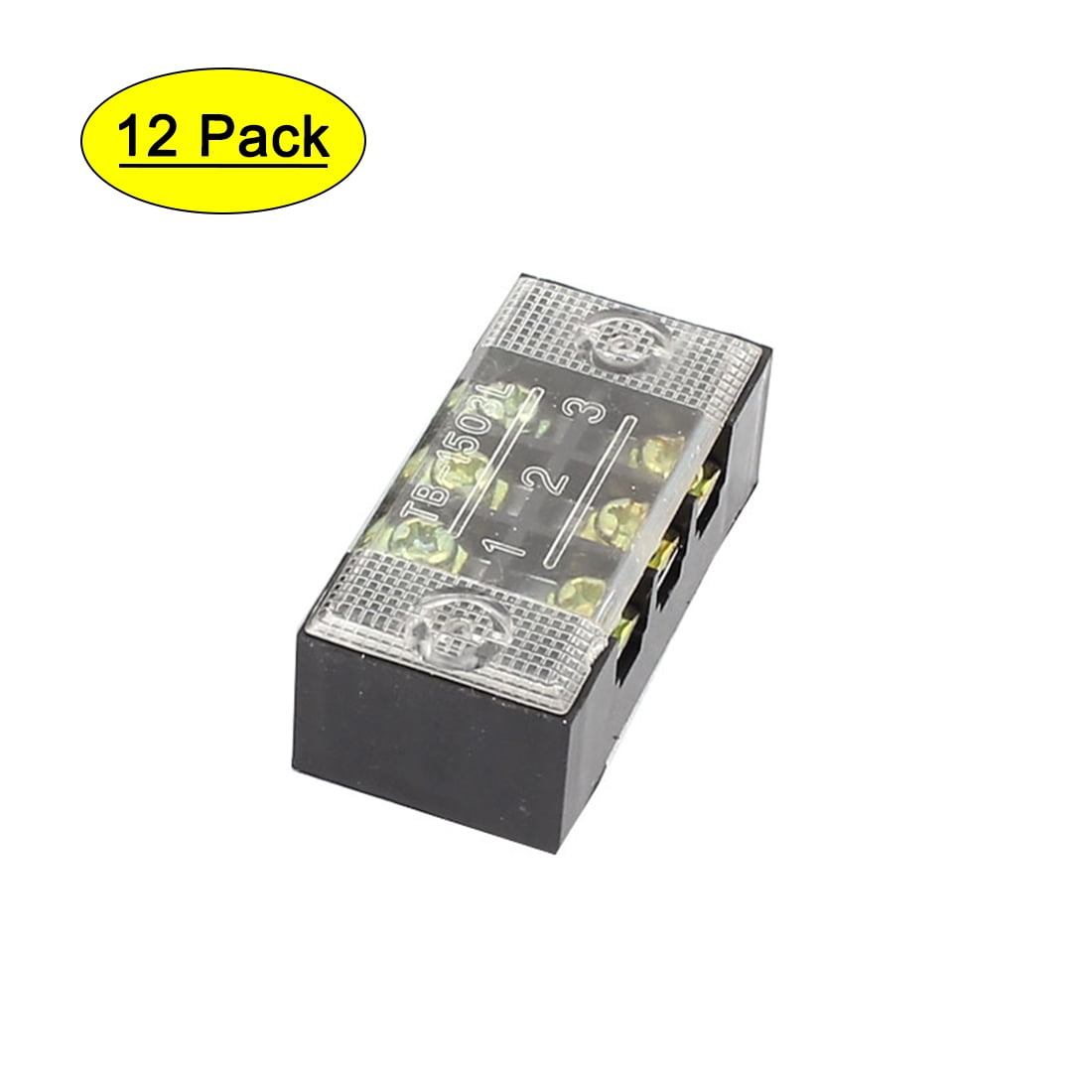 4 Pcs 600V 15A 3P Dual Row Electric Barrier Terminal Block Wire ...