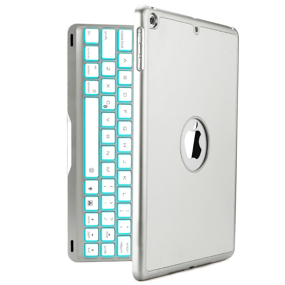 New iPad 9.7 2017 Keyboard Case, Tagital 7 Colors LED Backlit Bluetooth ...