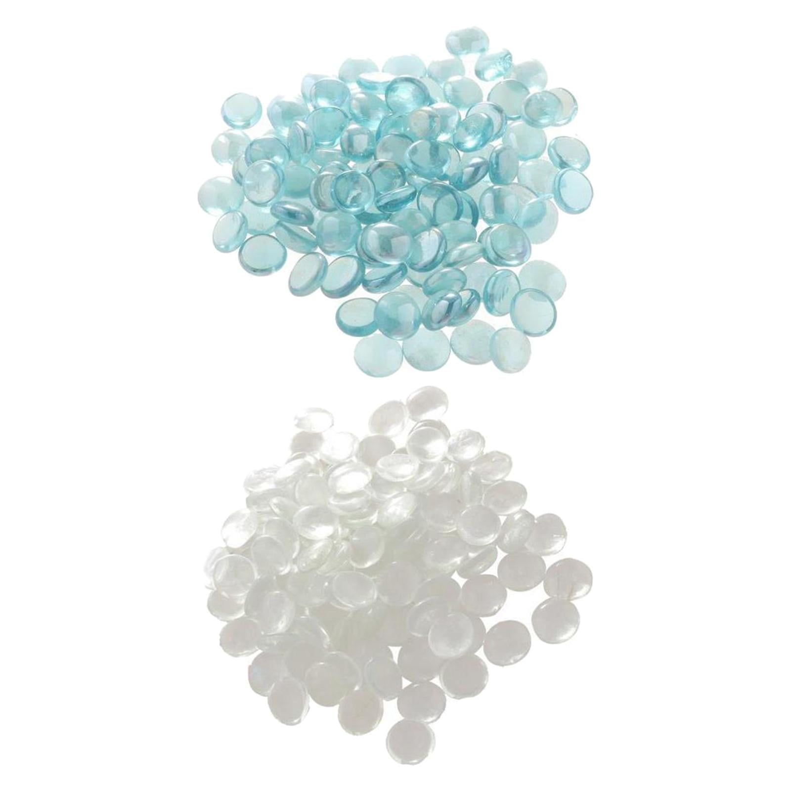 200pc Marble Beads Glass Marble Balls Pebbles Flat Marbles Vase Filler ...