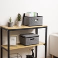 Storage Chest Boxes Gray S(3-Pack) Foldable Linen Fabric Home ...