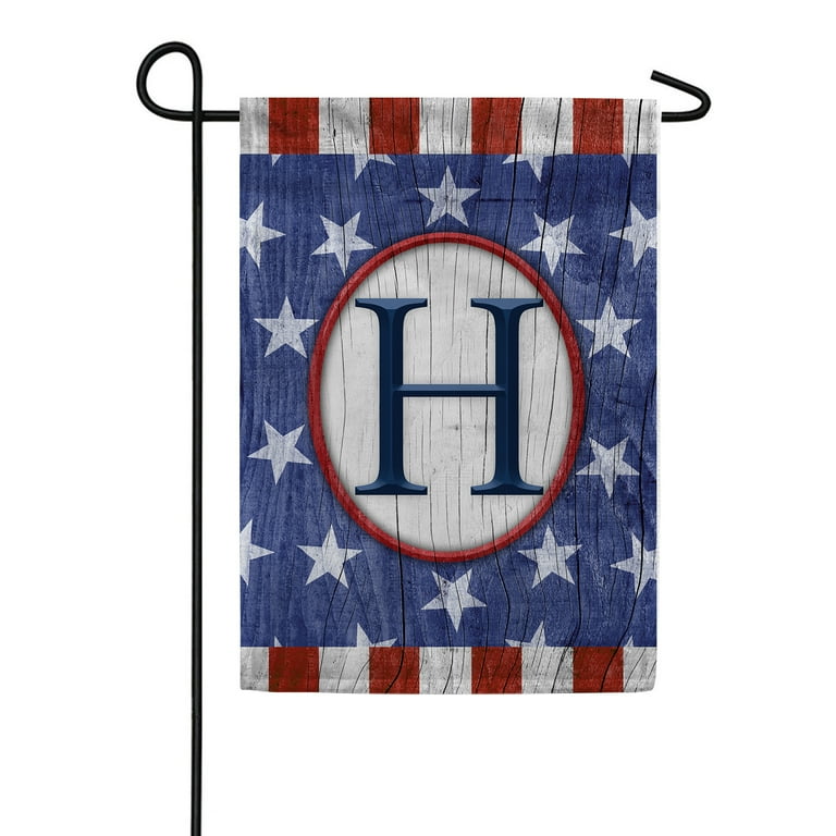 Monogram Garden Flags Letter H | Fasci Garden