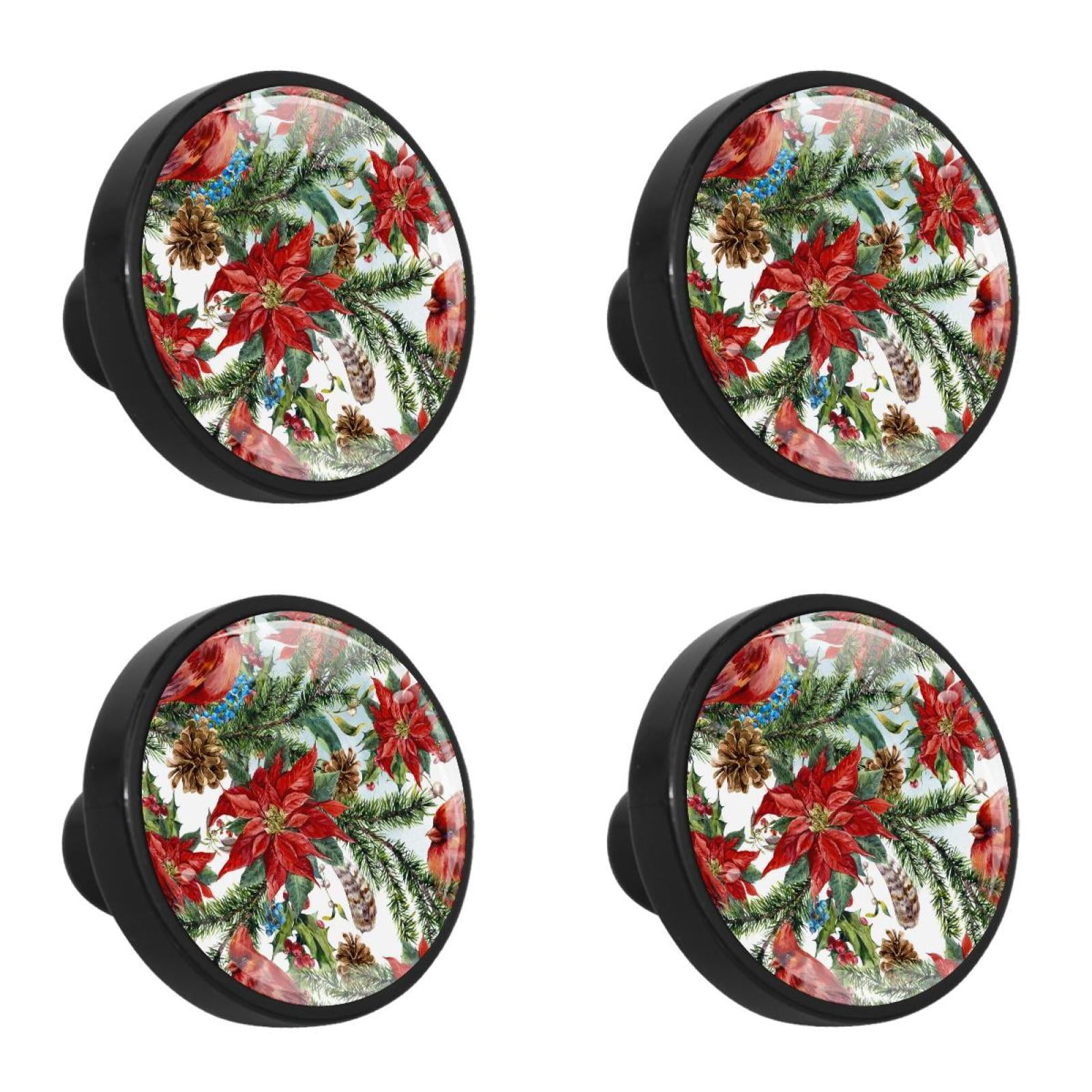 4 Pcs Christmas Knobs for Kitchen Cabinet Cupboard Dresser Bookcase ...