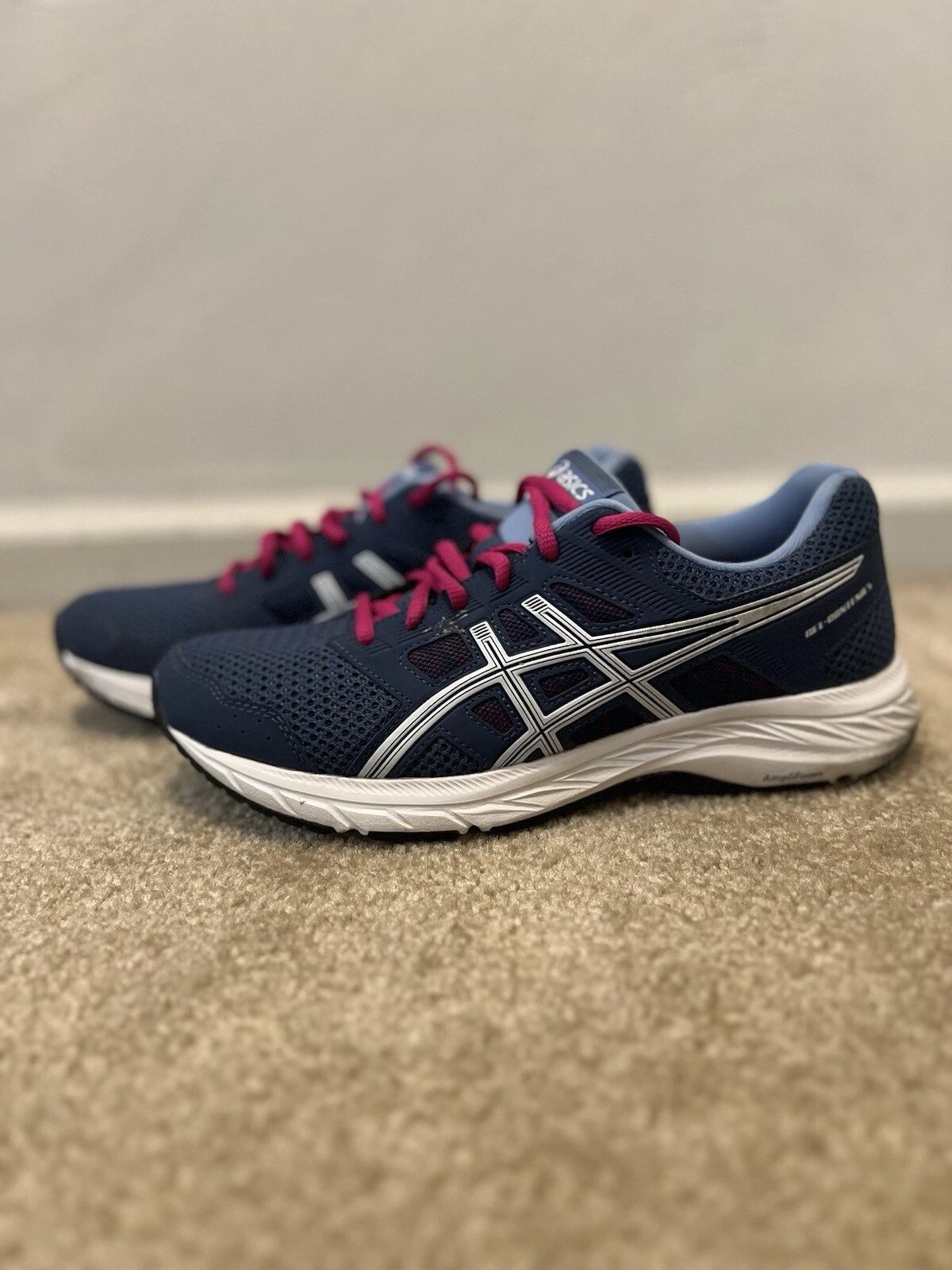 Women’s ASICS Gel Contend 5 Running shoes w/ AmpliFoam -Blue, White ...
