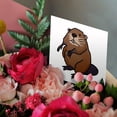 3drose, Cool Funny Cute Beaver Cartoon, 6 Greeting Cards with Envelopes ...