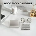 Vintage Wood Perpetual Calendar Shabby Chic Blocks Desktop Calendar ...