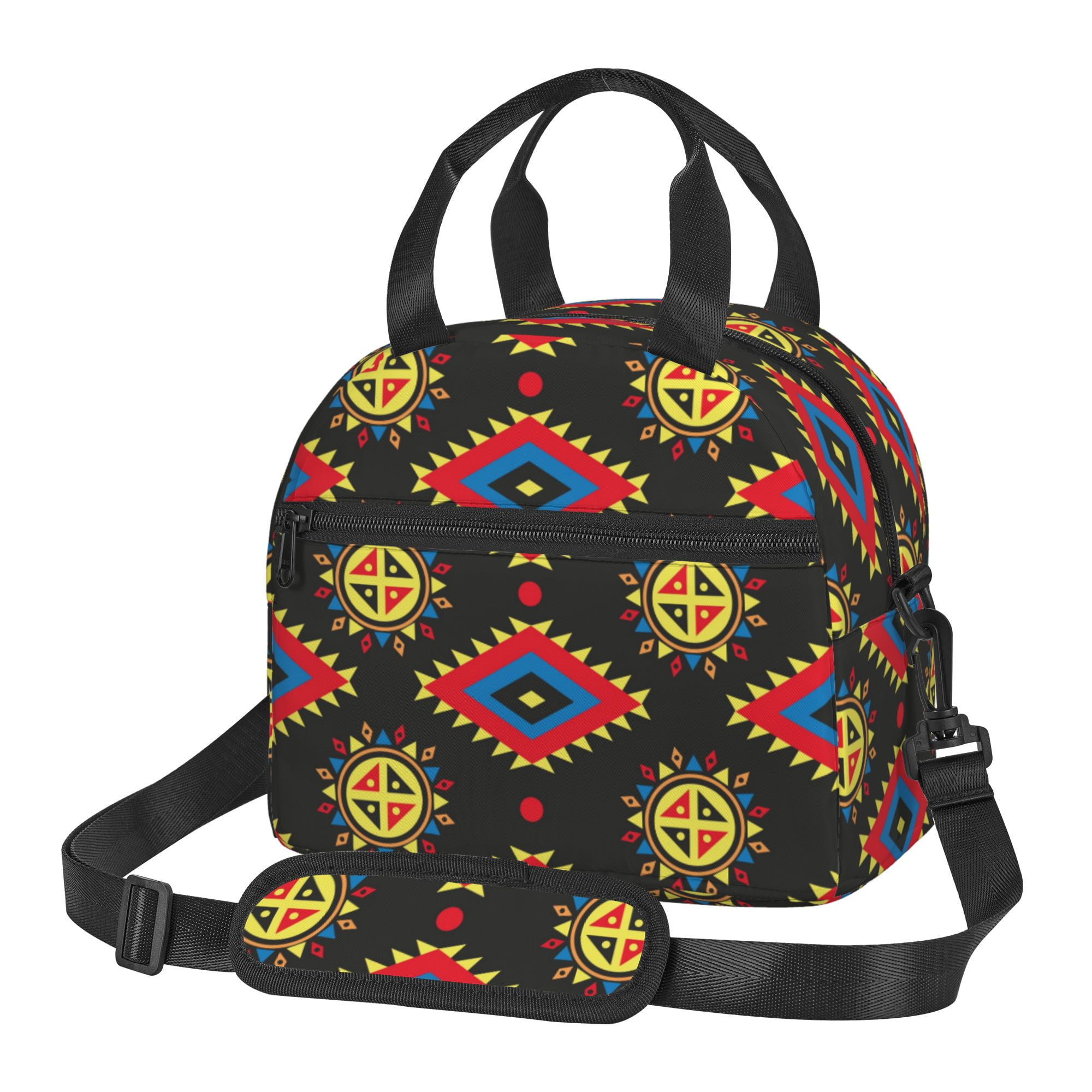 DouZhe Lunch Bags for Women and Men, Vintage Aboriginal Tribe Style Red ...
