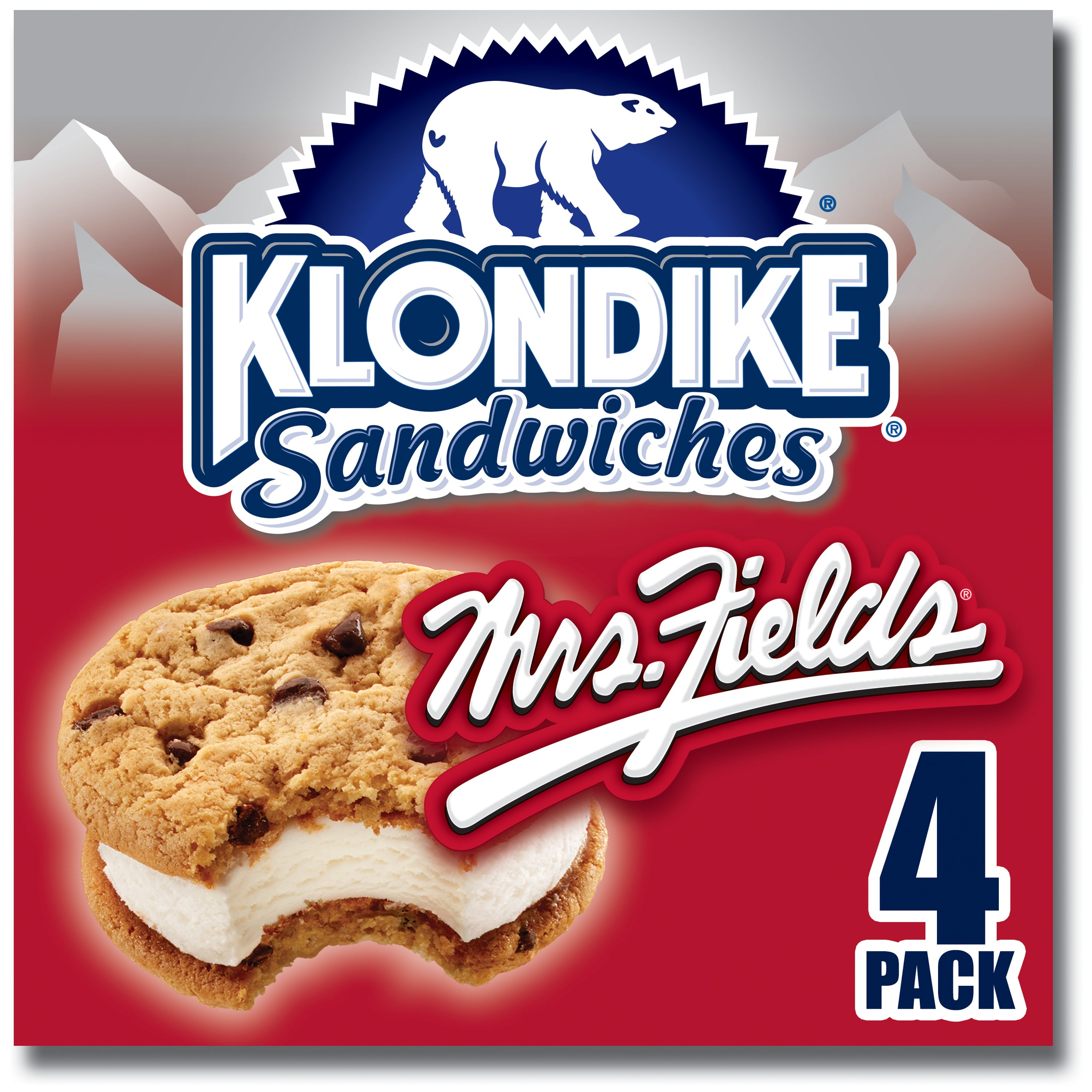 Klondike Ice Cream Sandwiches Mrs Fields 4 Ct
