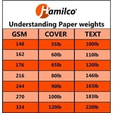 "Hamilco White Cardstock Thick Paper - 8 1/2 x 11"" 80 lb Cover Stock ...