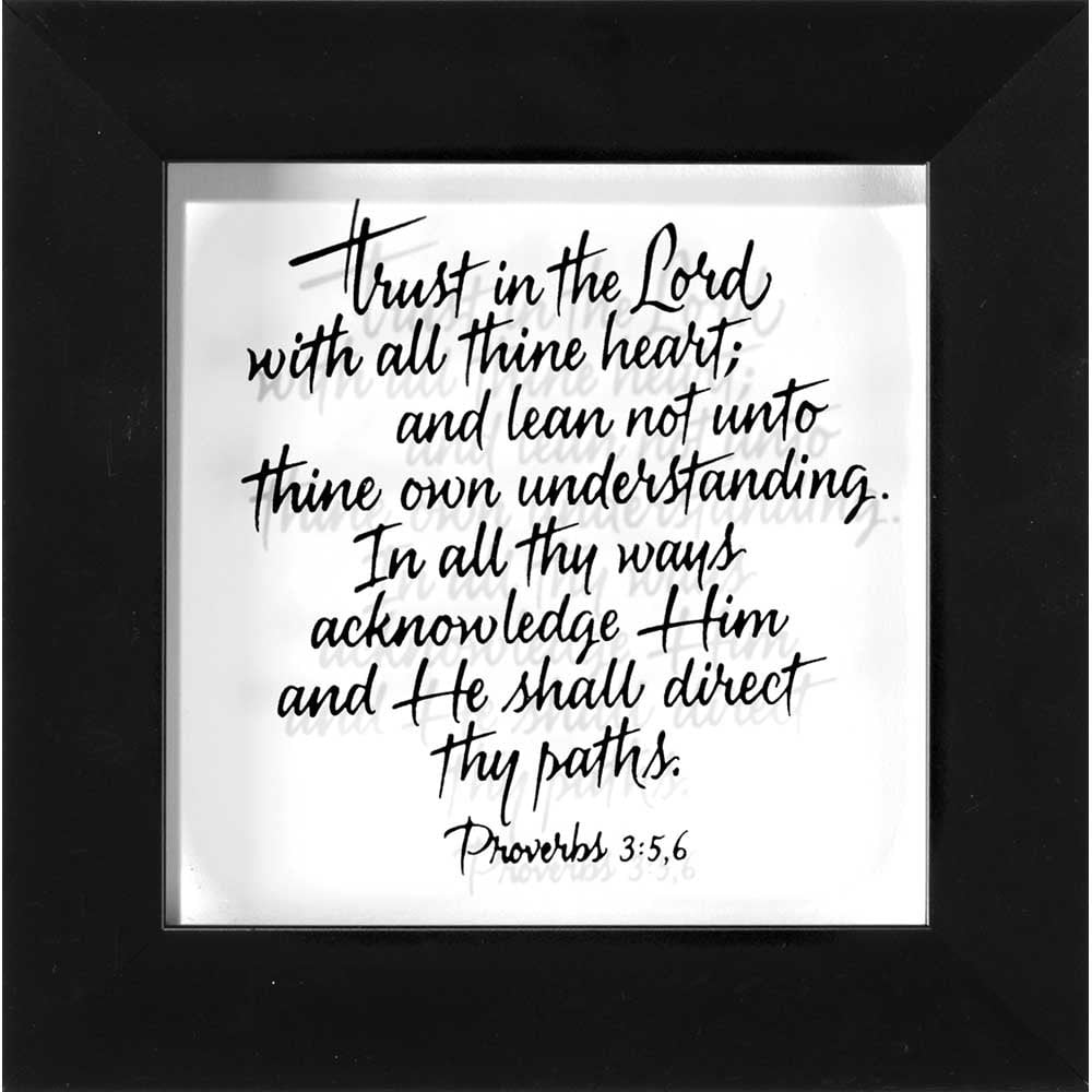 Click here for Dicksons Trust In The Lord Calligraphy Glass 6 X 6... prices