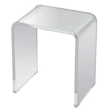 BENTISM 38in Clear Acrylic Console Table, Transparent U-Shape Side ...