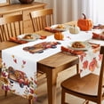 Autumn Thanksgiving Turkey Farm Truck Table Runner 13x72in Non-Slip ...