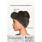 Evolve Fabric Head Wrap Scarf, Versatile Styling, Black, 1 Count ...