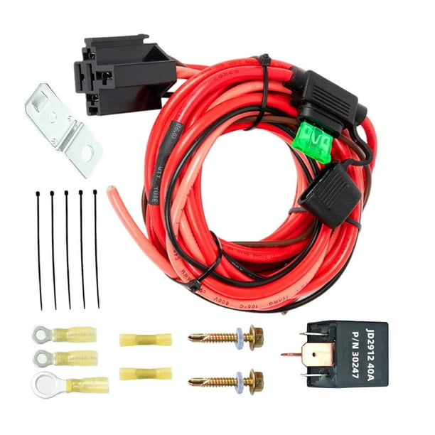 tssuouriy Universal Electric Fuel Pump Relay Kit Pump Harness Relay ...