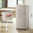 3.5 Cu. Ft Mini Fridge Compact Refrigerator with Top-Freezer,7- Level ...