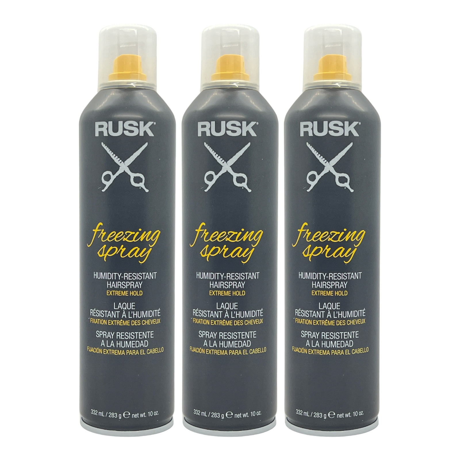 Rusk Freezing Spray Humidity-Resistant Extreme Hold 10 Oz (Pack of 3 ...