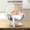 5 QT Chafing Dishes, 4 Pack Premium Stainless Steel Complete Set, Round ...