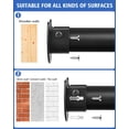 Closet Rods for Clothes - Heavy Duty, Length Adjustable (Black, 30.5 ...