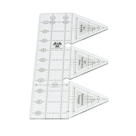 Spptty Rulers For Sewing,10in Sewing Ruler 60 Degree Triangular ...