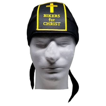 CHRISTIAN Doo-Rag with SWEATBAND Motorcycle Skull Cap Bikers Do-Bandana ...