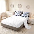 Manfei Glitter Blue Square Queen Bedding,Contemporary Simple Art ...