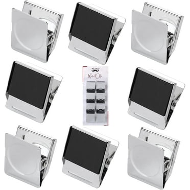 Mr. Pen- Magnetic Clips, 6 Pack, 1.2", Black Magnetic Metal Clips ...
