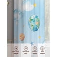 Blue Sky Sheer Curtains for Living Room Bedroom Cartoon Cute Planets ...