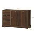 Gymax Buffet Sideboard Console Table with 3 Drawers & Adjustable Shelf ...