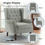 DREAMSIDEA Tufted Wingback Accent Chair Set of 2,High Back Upholstered ...