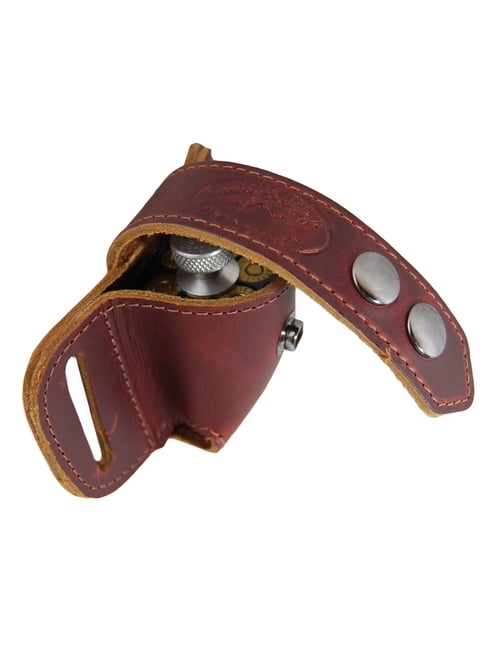 Barsony Burgundy Leather Revolver Speed Loader Pouch for 6 shot .44 ...