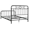 Free Shipping! Packlan Eastern King Metal Panel Bed Matte Black ...