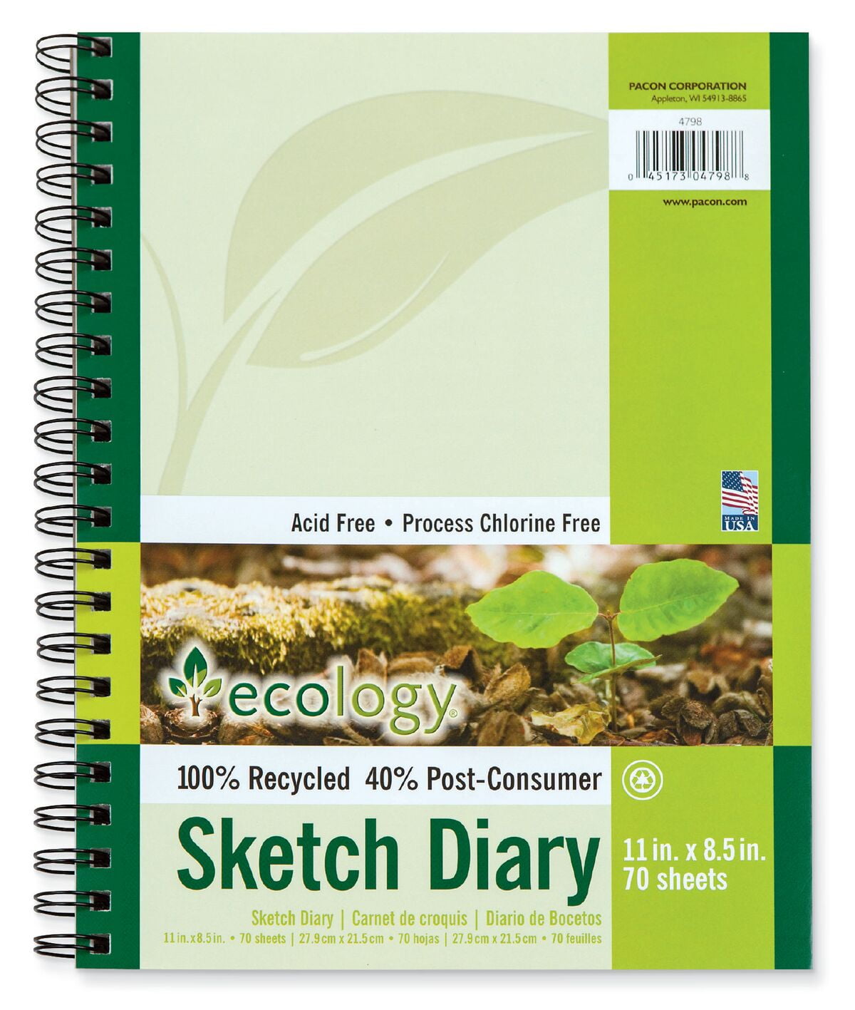 Ecology Sketch Diary, 11â â x 8.5â , 70 White Sheets, Medium Weight ...