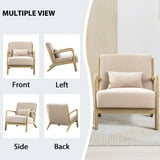 Bonzy Home Mid Century Modern Accent Chair, Beige - Walmart.com
