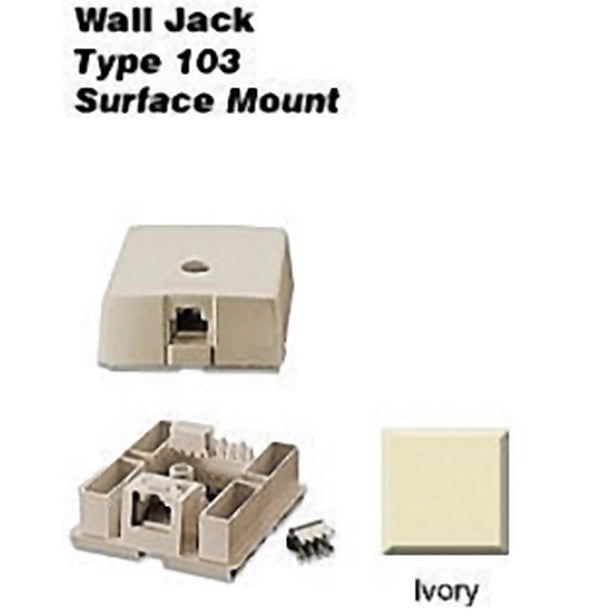 41036-IDA Leviton Telephone Surface Mount Jacks - Walmart.com