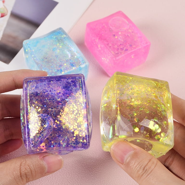 Bulk Fidget Toys 12 Pcs Jelly Cube Fidget Toy, Sugar Ball Fidget, Ice ...