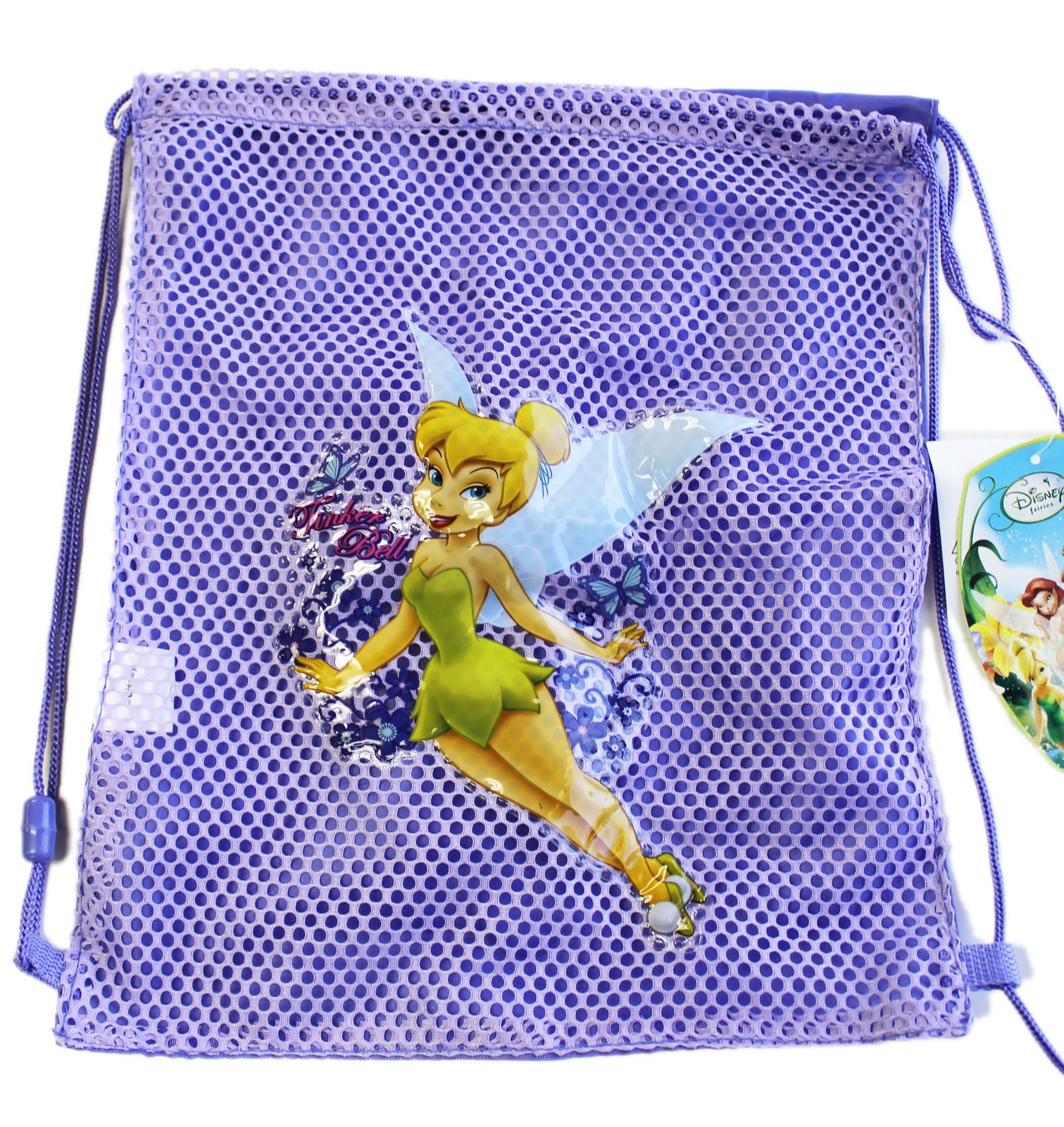 Disney Fairies Tinker Bell Half Mesh Lavender Colored Drawstring ...