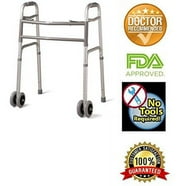 Medline Adult Heavy-Duty Two-Button Folding Walker - Walmart.com