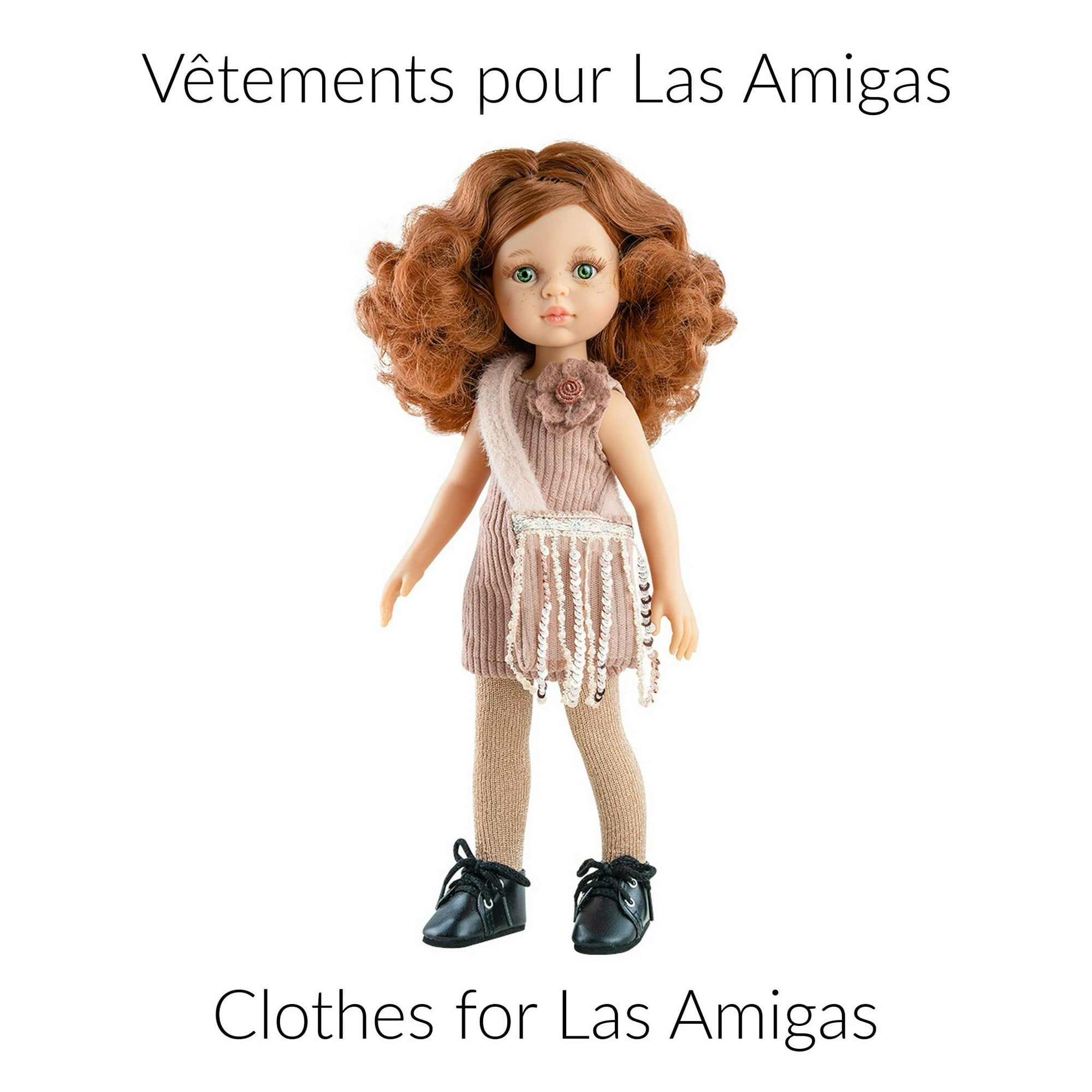 Click here for Las Amigas Doll Clothing - Pink Corduroy Dress And... prices