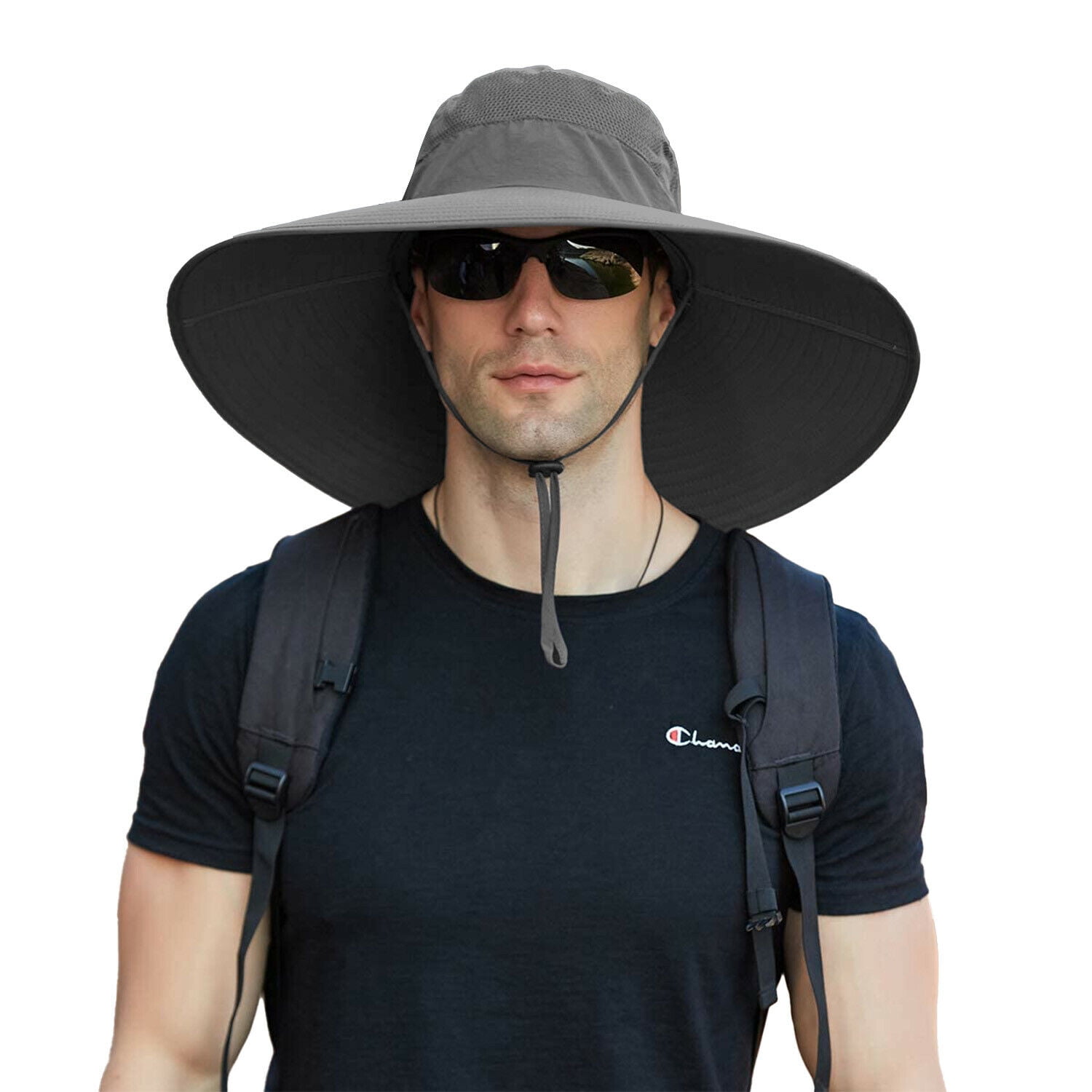 Ilfioreemio Super Wide Brim Sun Hat For Men Upf50 Uv Protection