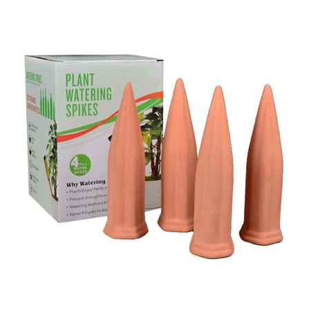 VONKY 4Pcs Cone Watering System Set Garden Watering Stakes Ceramic Clay ...