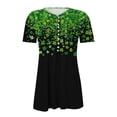 Yourumao Womens St Patricks Tunics Clover Hide Belly Button Up Henley ...