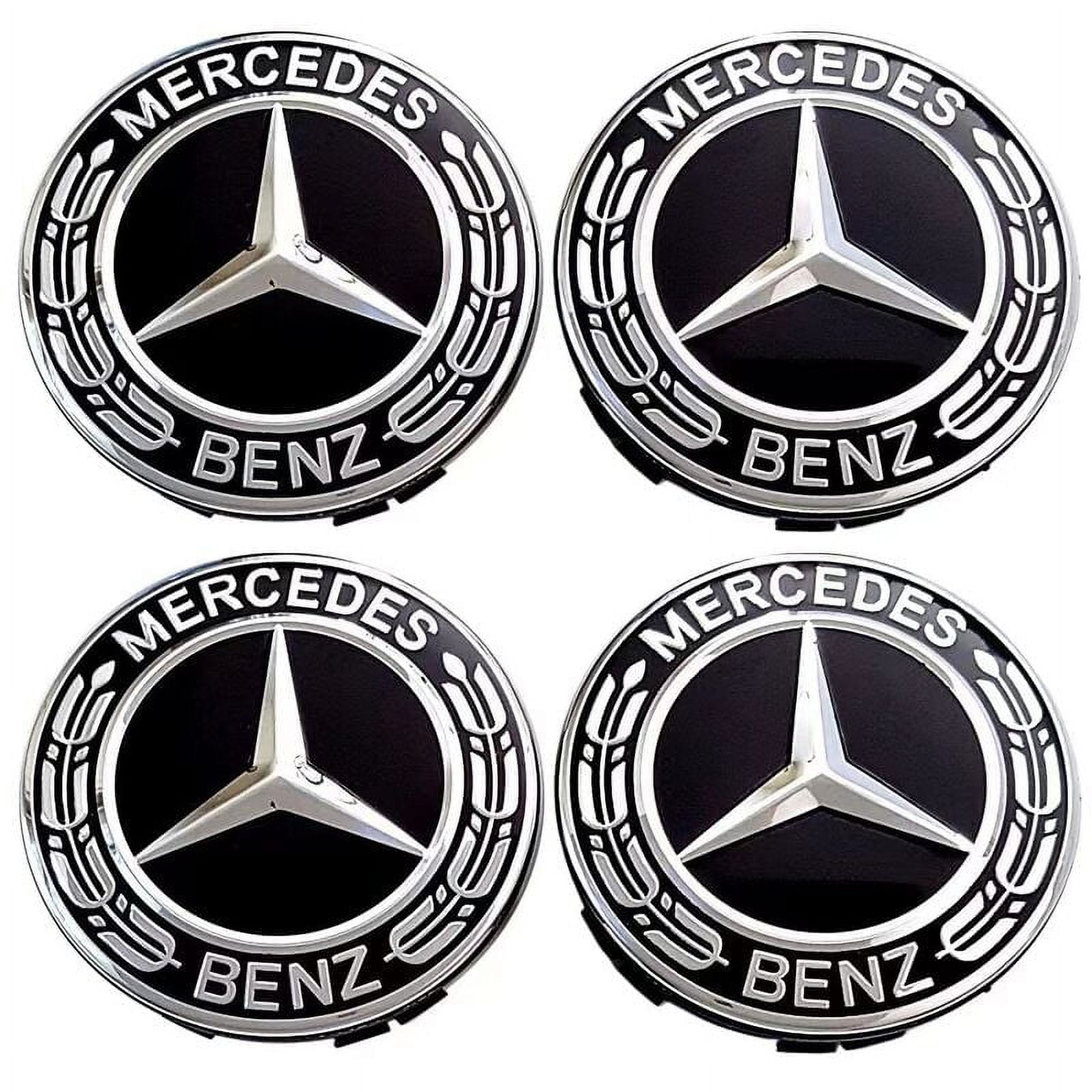 4pcs Hub Caps Compatible with Mercedes Benz 75mm ABS Center Wheel Cover Car Accessories