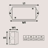 7-Port Trailer Wiring Junction Box w/ 8ft Cord [Steel Studs] [Stickers ...