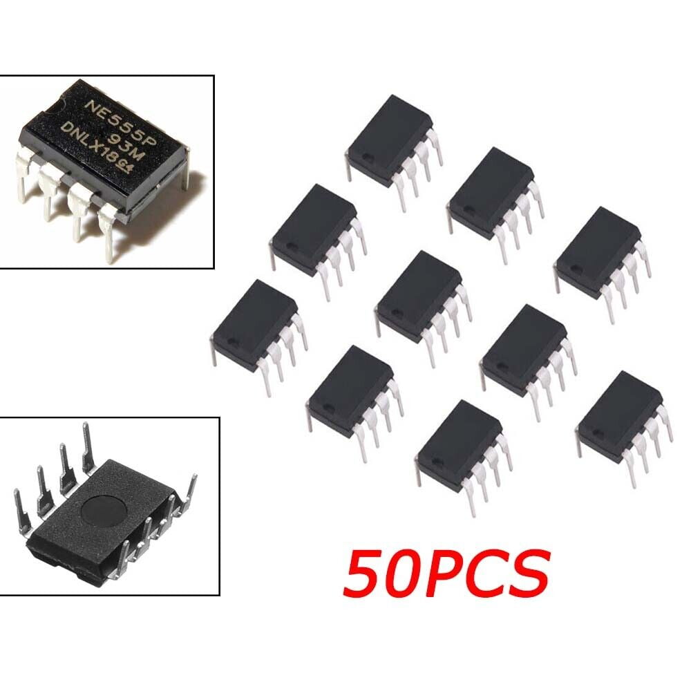 50pcs NE555P NE555 NE555N DIP-8 High Precision Oscillator Timer IC Chip TI 555 - Walmart.com