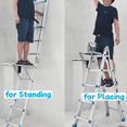 Qunbio Metal Ladder Platform, Anti-Slip Extension Ladder Tool Tray ...