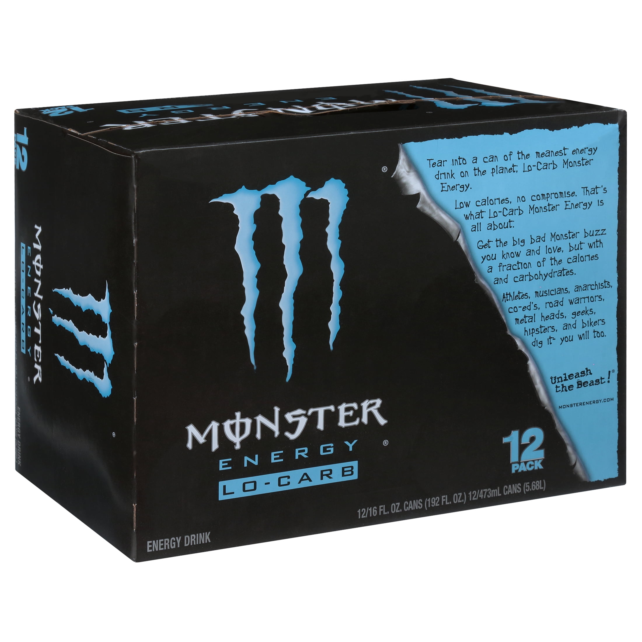 Buy Monster Energy Lo-Carb, Energy Drink , 16 fl oz, 12 Pack Online at ...