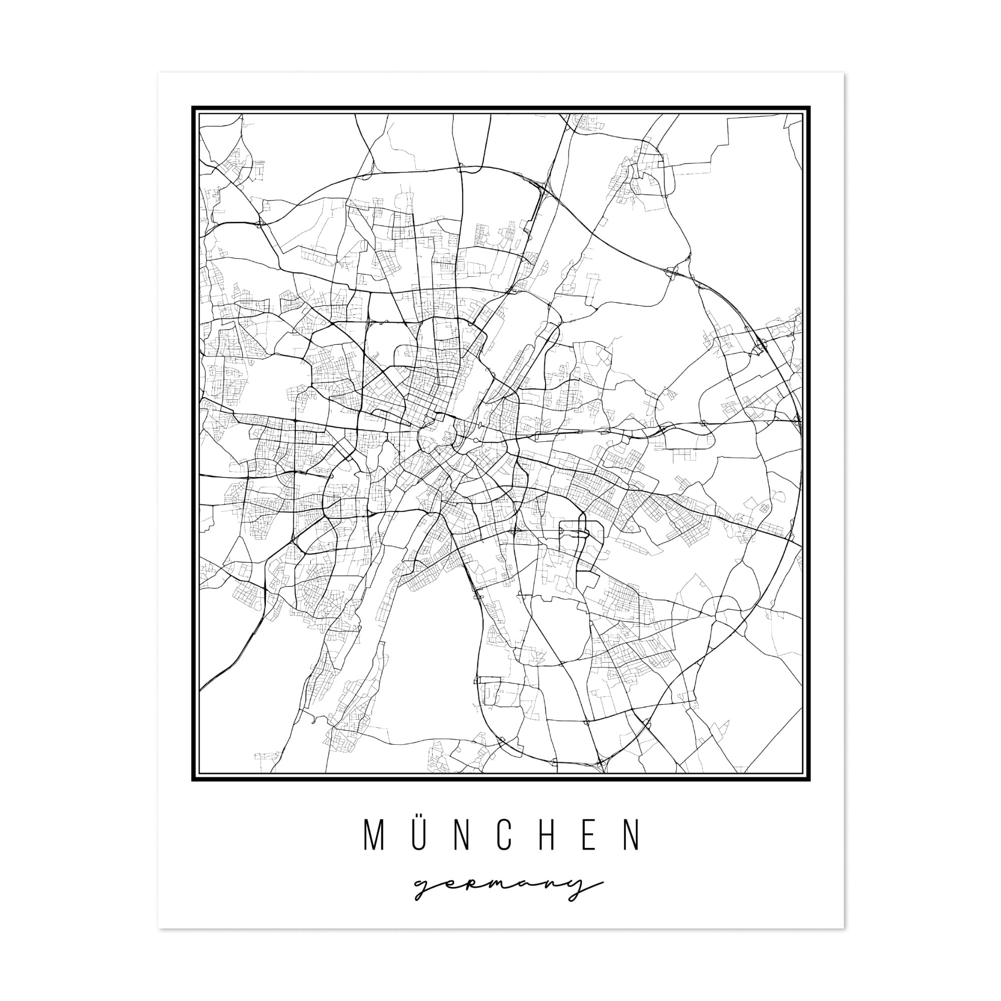 M Nchen Germany M Nchen Germany Street Map Maps Urban 30 X 40 Art M Nchen Germany M Nchen Germany Street Map Maps Urban 30 X 40 Art