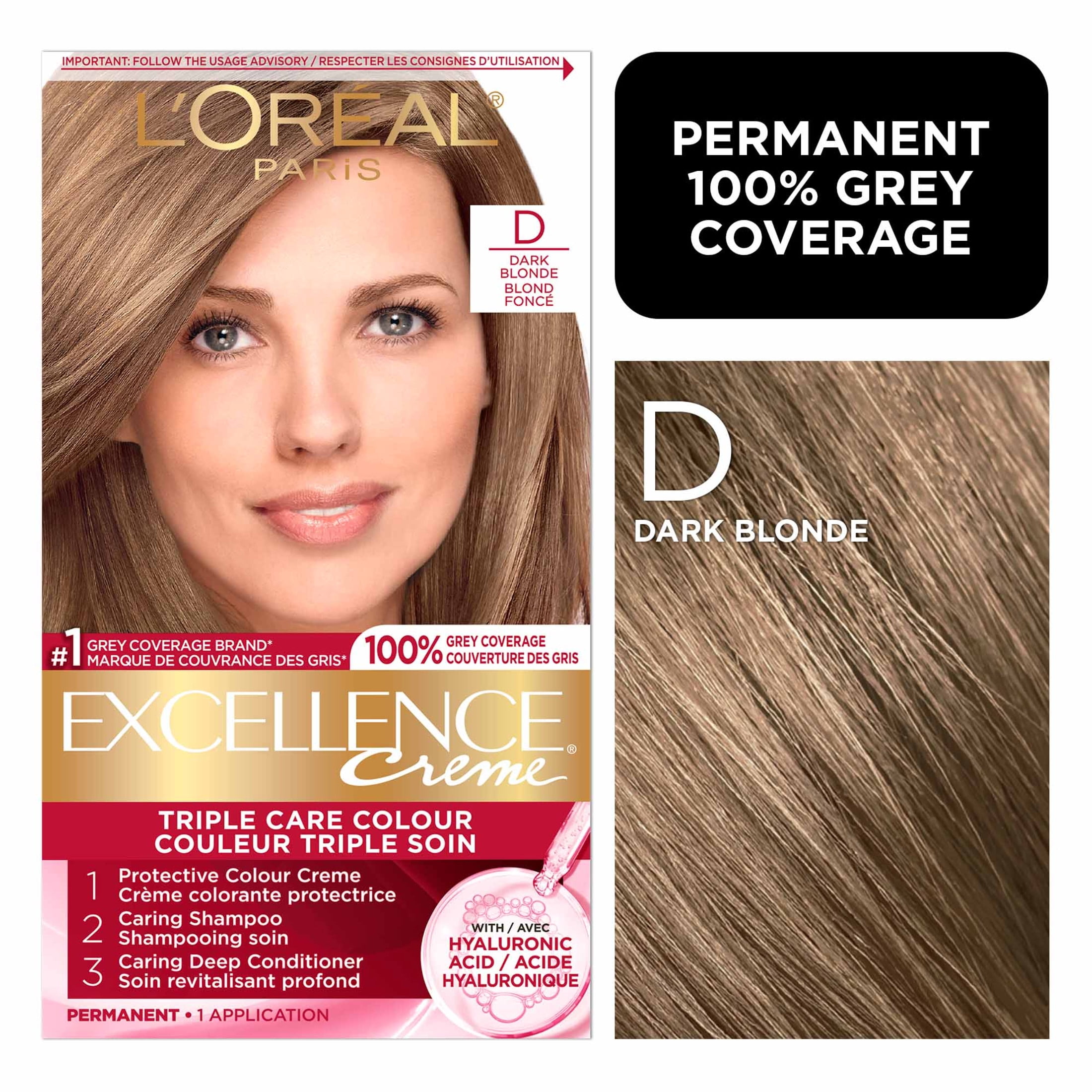 L'Oréal Paris Excellence Crème Hair Dye, Permanent Hair Color with ...
