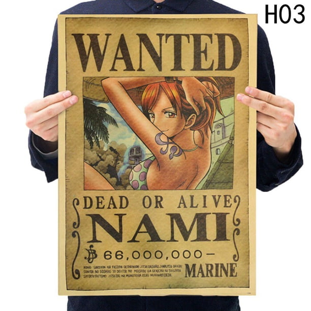 Anime One Piece Recompensa Serie Retro Papel Kraft Póster Personaje ...
