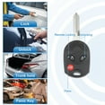 3 Button Car Keyless Entry Remote Control Replacement Key Fob Proximity ...