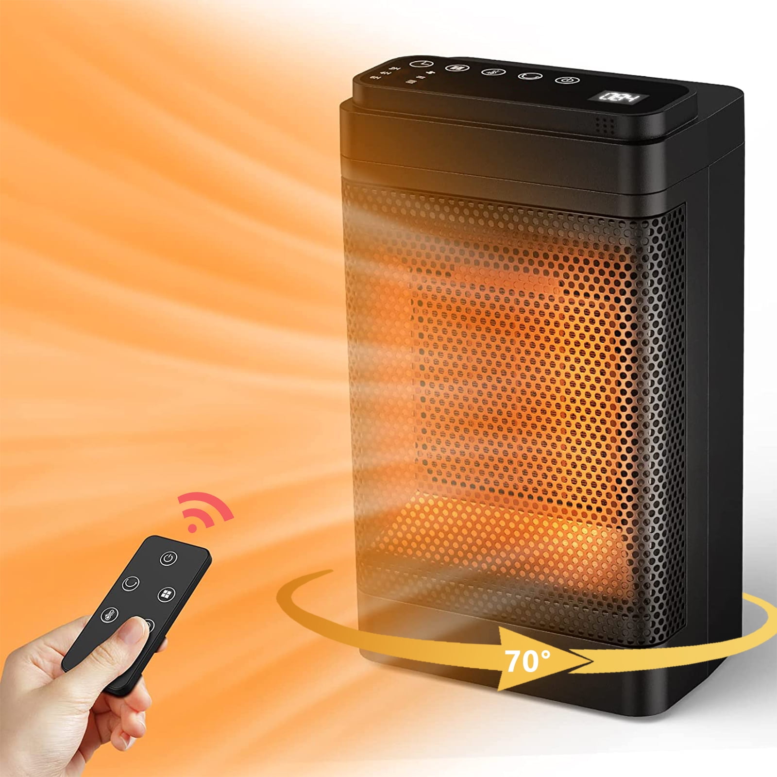 GIVIMO Space Heater, 1500W Portable PTC Ceramic Heater, Black - Walmart.com
